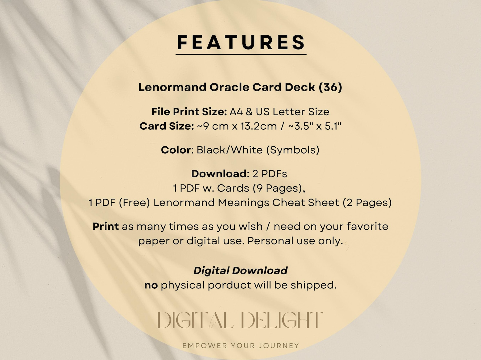 Lenormand Oracle Deck 36 Cards Free Upright & Reversed Meanings Cheat ...