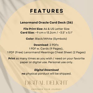 Lenormand Oracle Deck (36 Cards) | Free Upright & Reversed Meanings ...