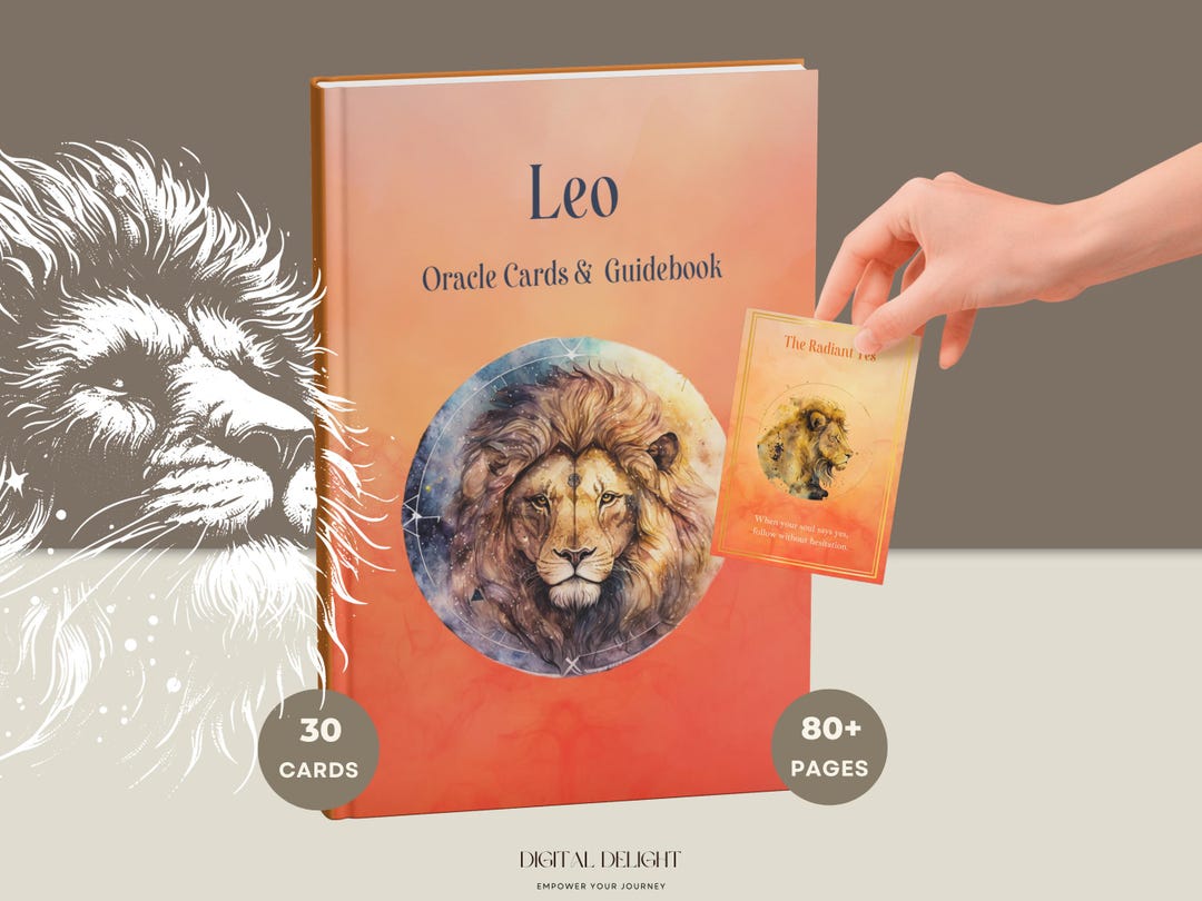 Leo Oracle Cards & Guidebook | 30 Card Deck for Confidence, Creativity ...