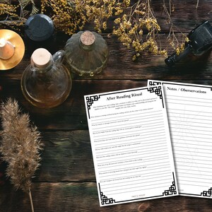 After Card Reading Ritual Template With FREE Notes Template, Reflective ...