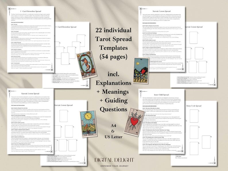 22 Tarot Spread Templates Incl. Explanations, Meanings, Layouts ...