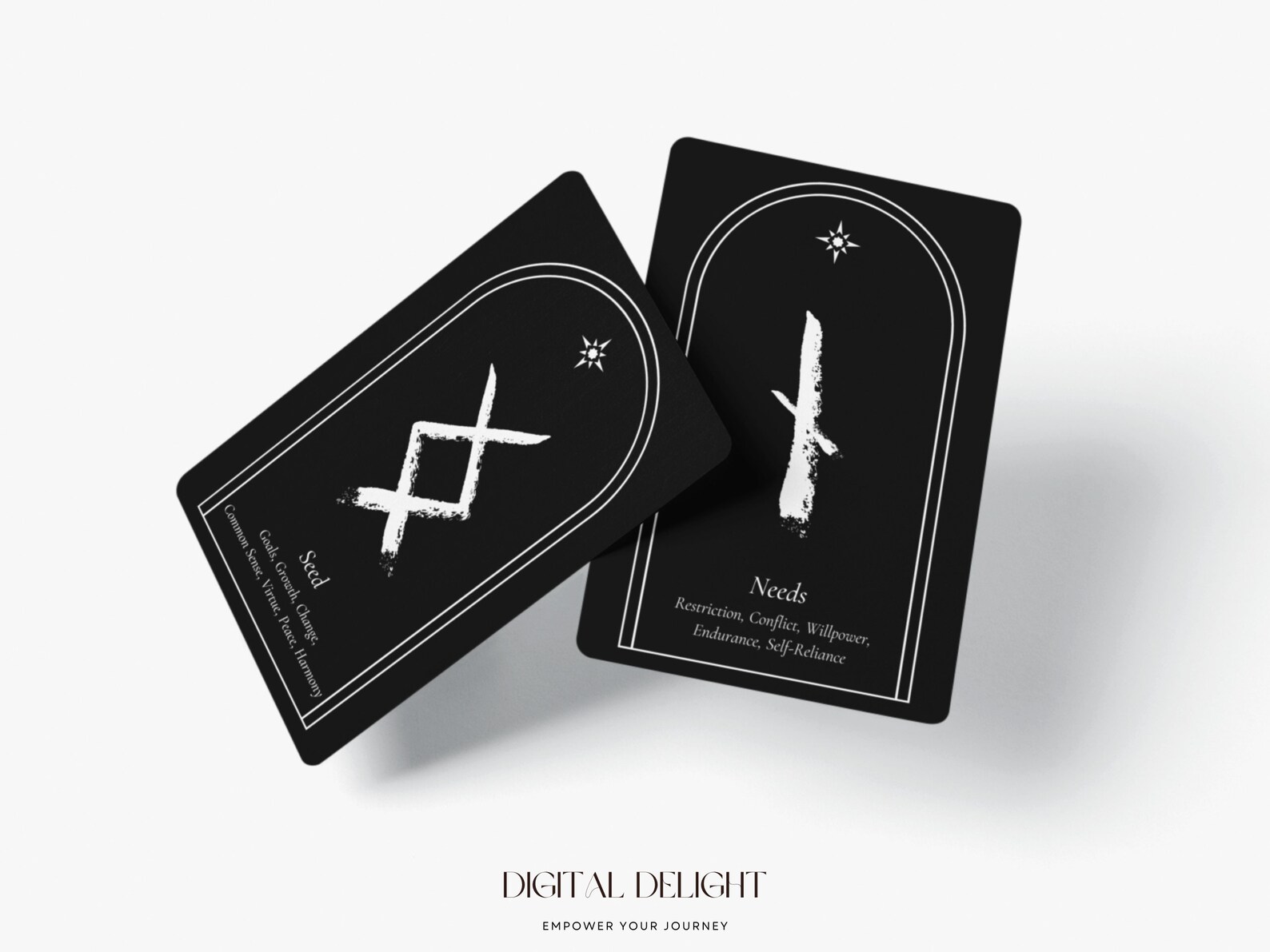 Mystic Runes Oracle Card Deck 24 FREE Handbook & Guide Fortune Telling ...