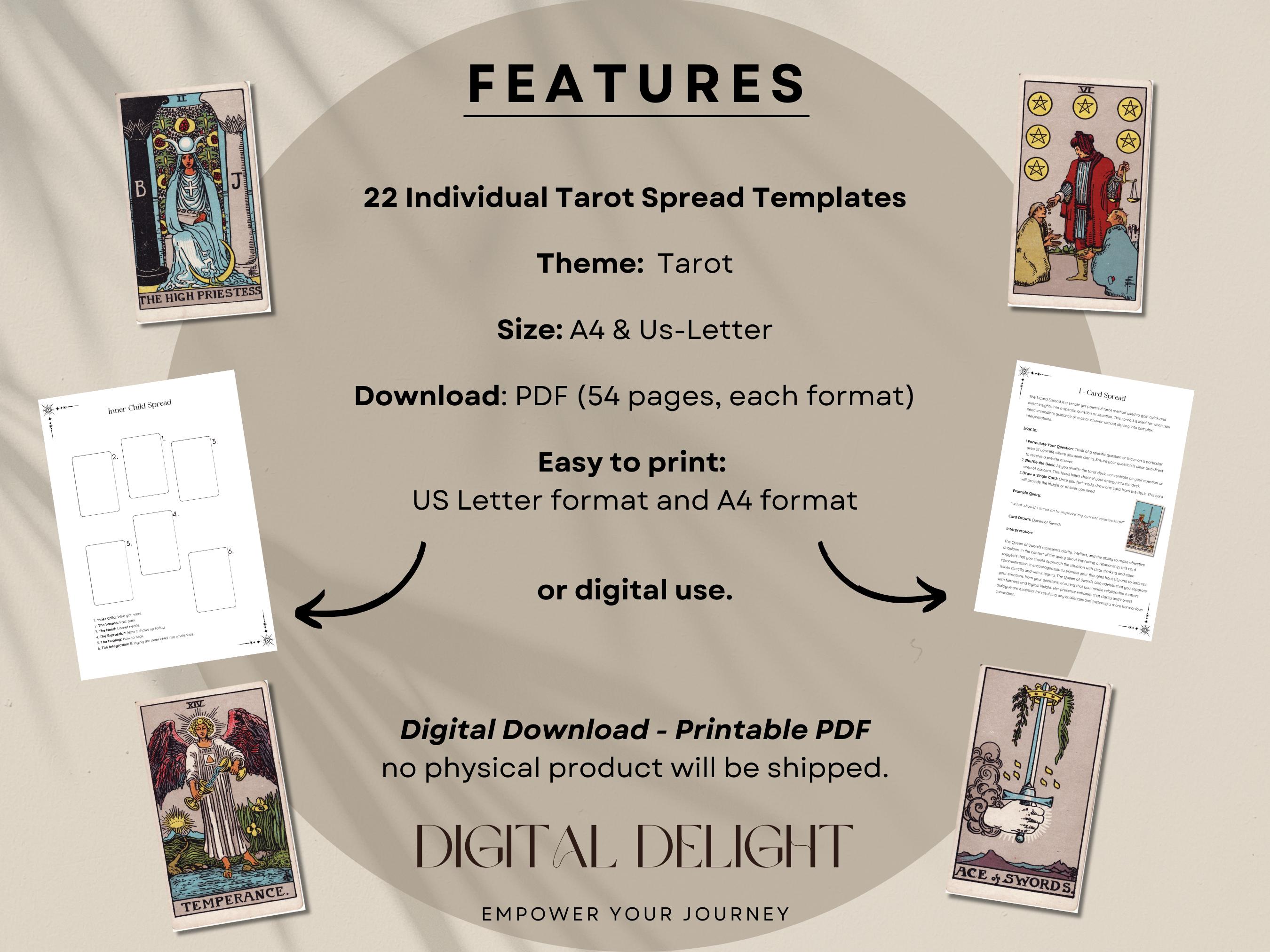 22 Tarot Spread Templates Incl. Explanations, Meanings, Layouts ...