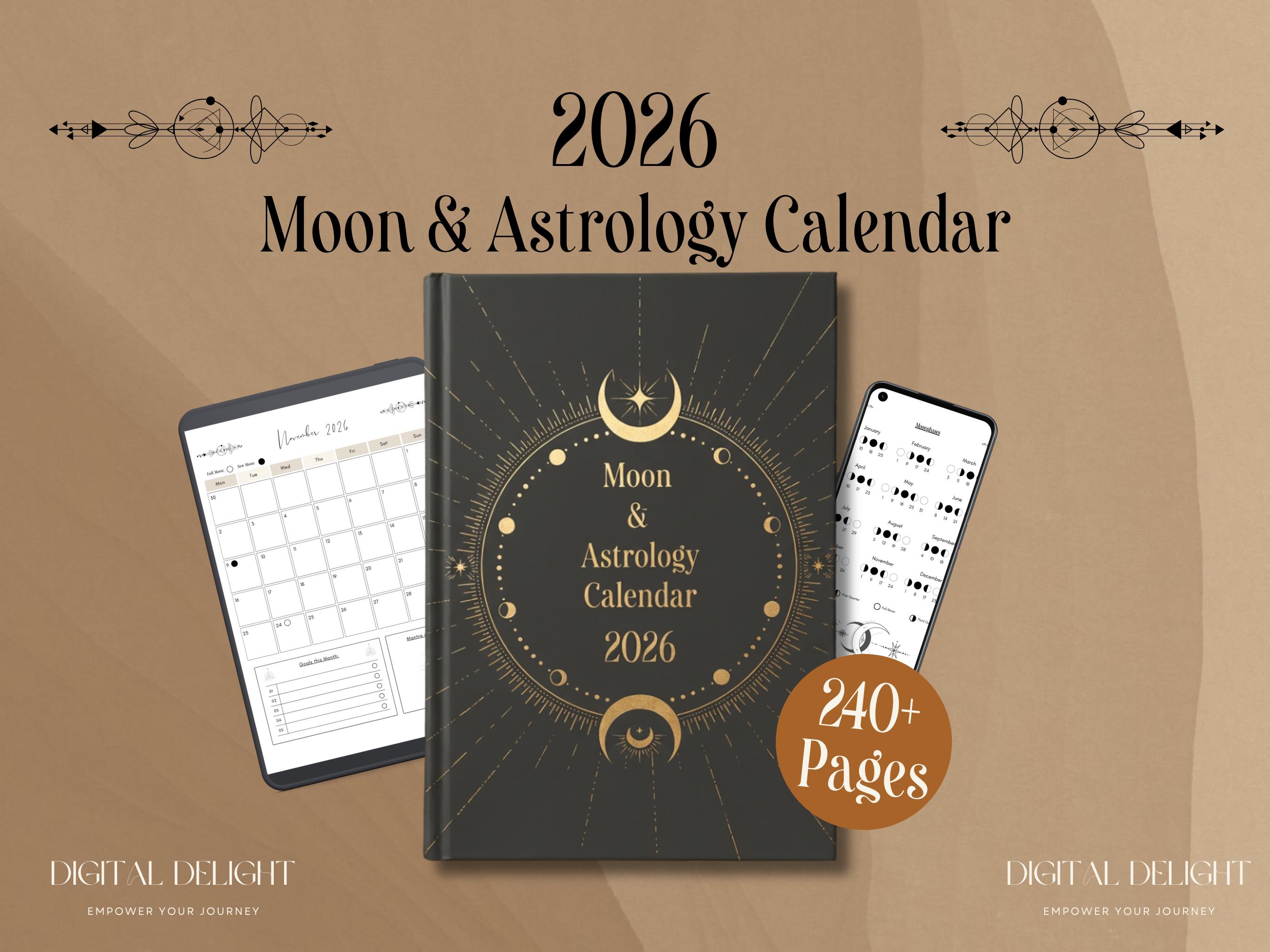 2026 Moon & Astrology Calendar, Planner, Journal (digital Download) - Etsy