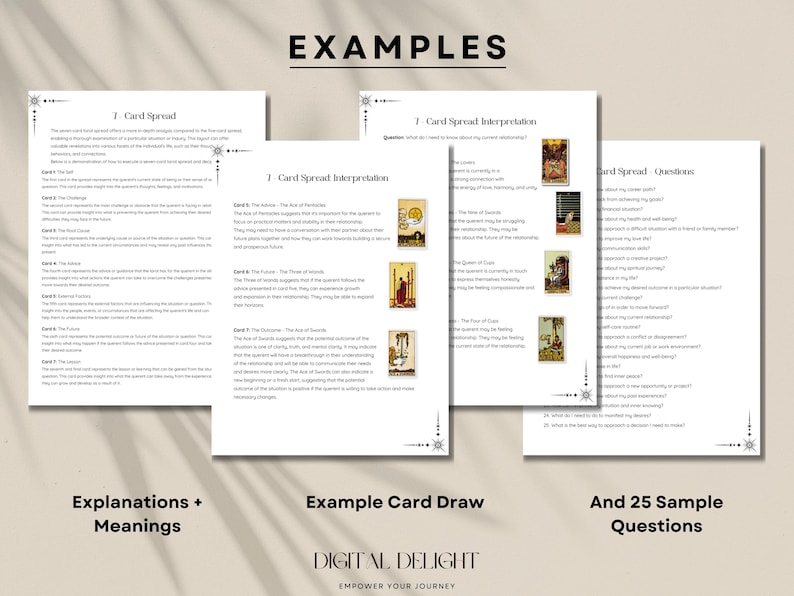 22 Tarot Spread Templates Incl. Explanations, Meanings, Layouts ...