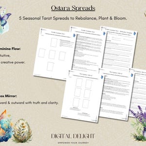 Ostara Tarot Spread Collection + Tarot Cheat Sheets | Spring Equinox ...