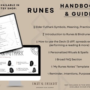 Mystic Runes Oracle Card Deck 24 FREE Cheat Sheet Fortune Telling ...