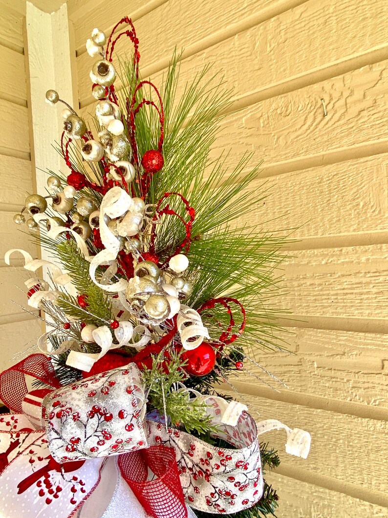 Cardinal Christmas Tree Topper, Elegant Tree Topper, Designer Ribbon ...