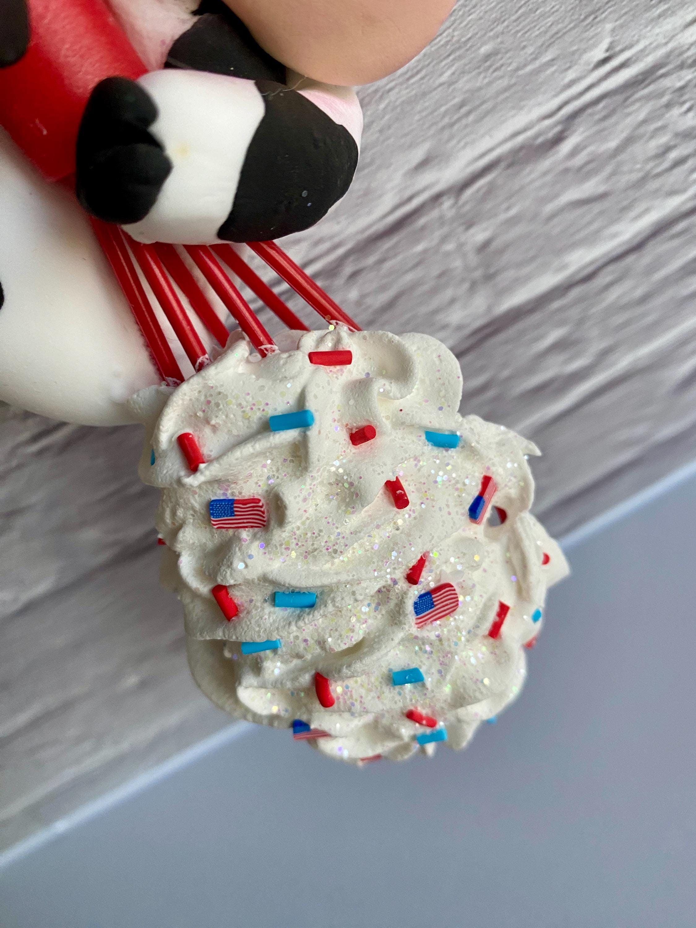 Fourth of July Cow Themed Kitchen Decor – Cute Patriotic Handmade Whisk ...
