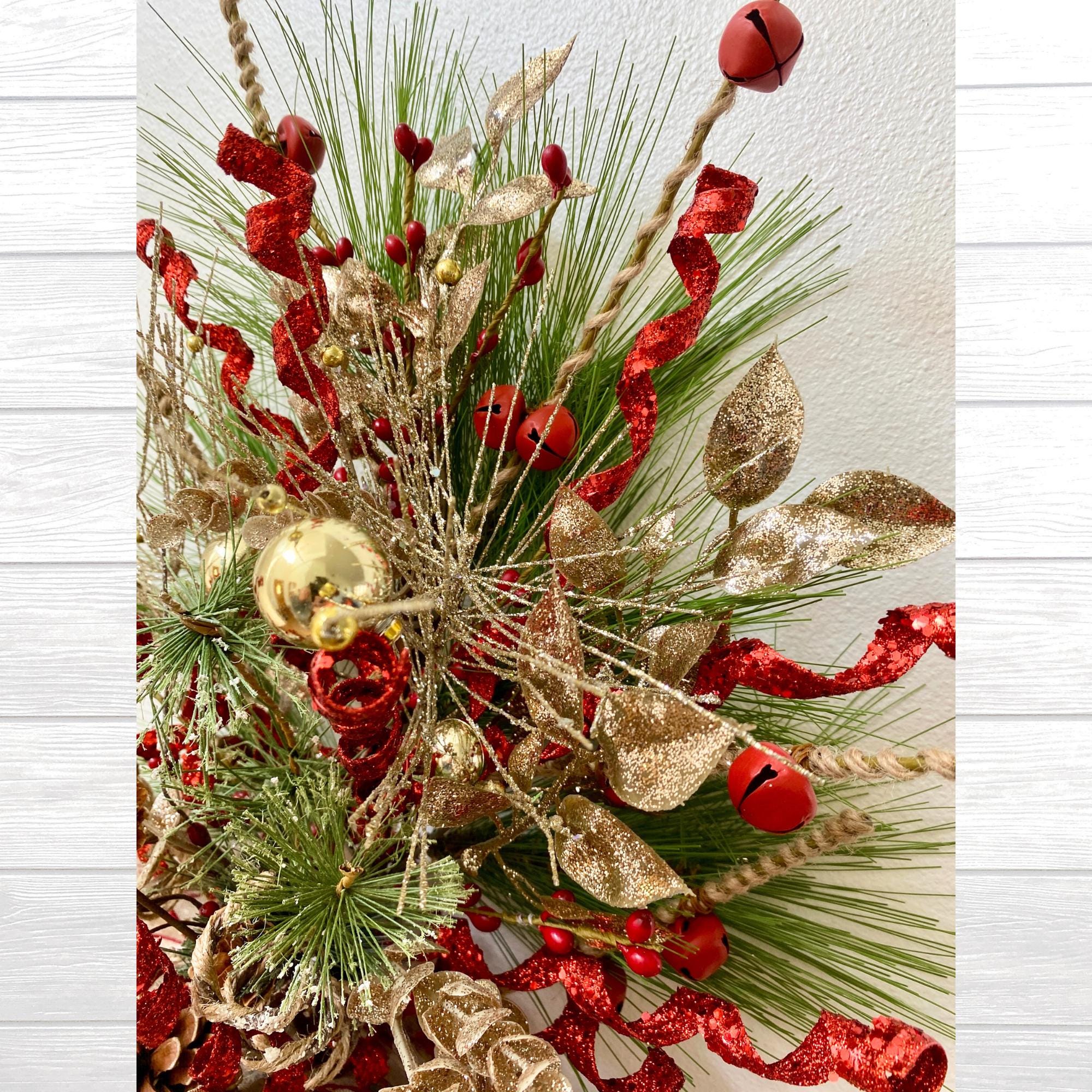 Red Truck Christmas Tree Topper, Elegant Tree Topper, Designer Ribbon ...