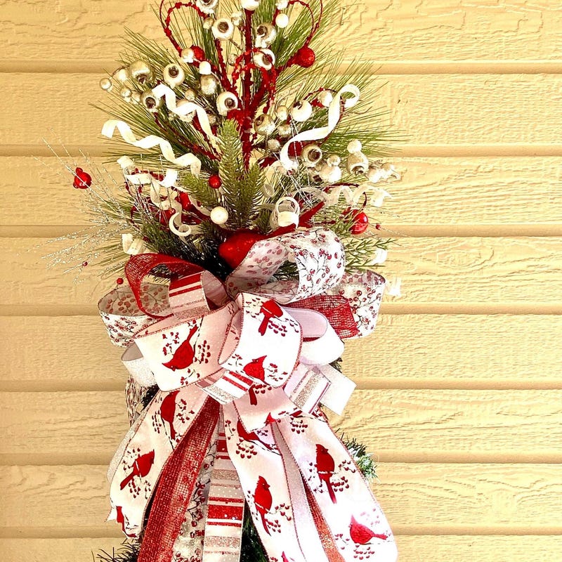 Cardinal Christmas Tree Topper - Etsy