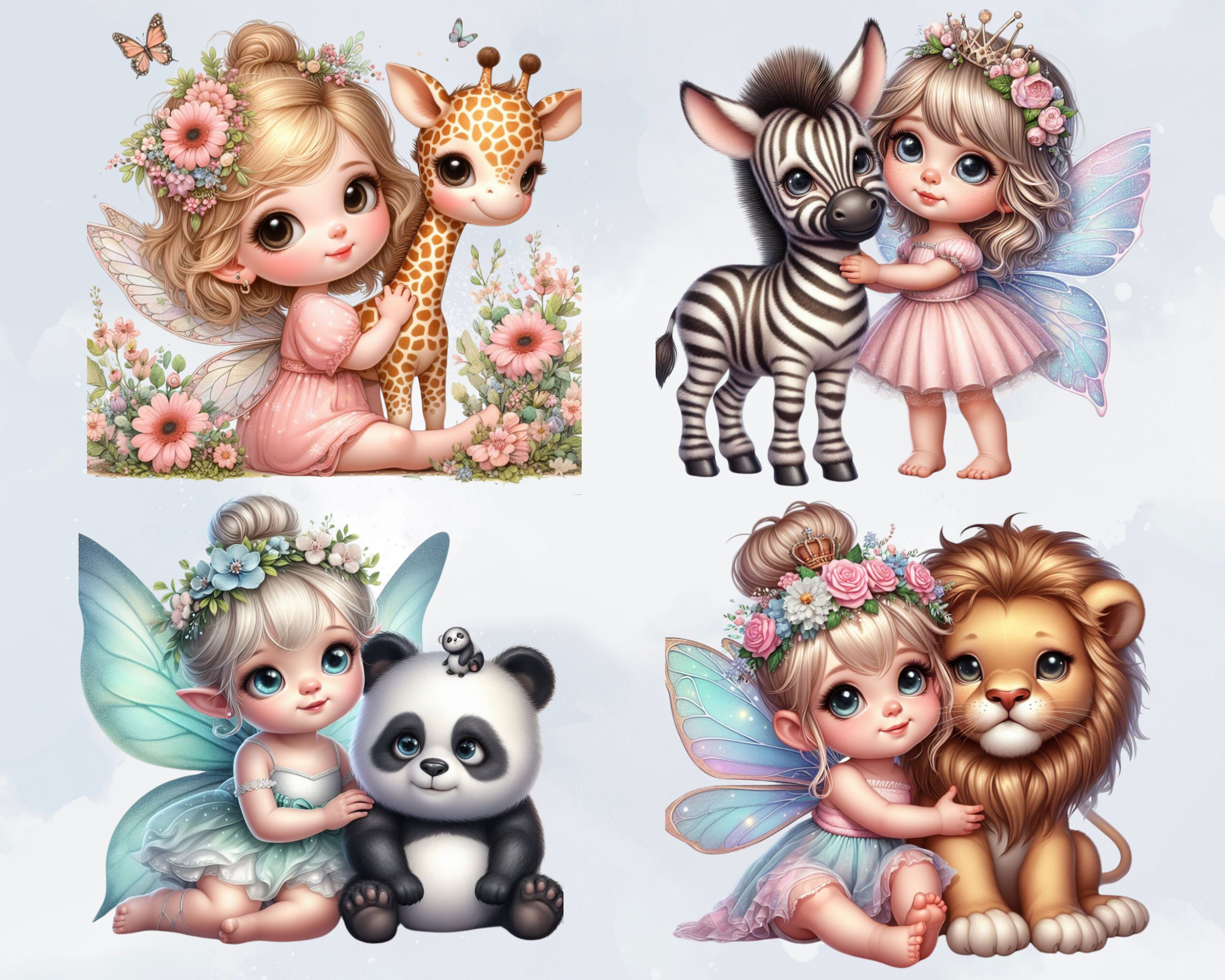 50 Fairy With Animals Clipart PNG Animal, Fairy Clip Art Printable ...