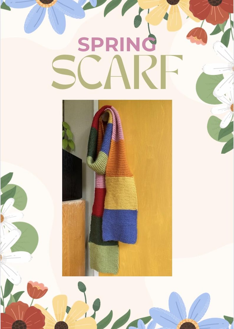 Spring Scarf | Knitting Pattern | Accessories | English Pattern PDF ...