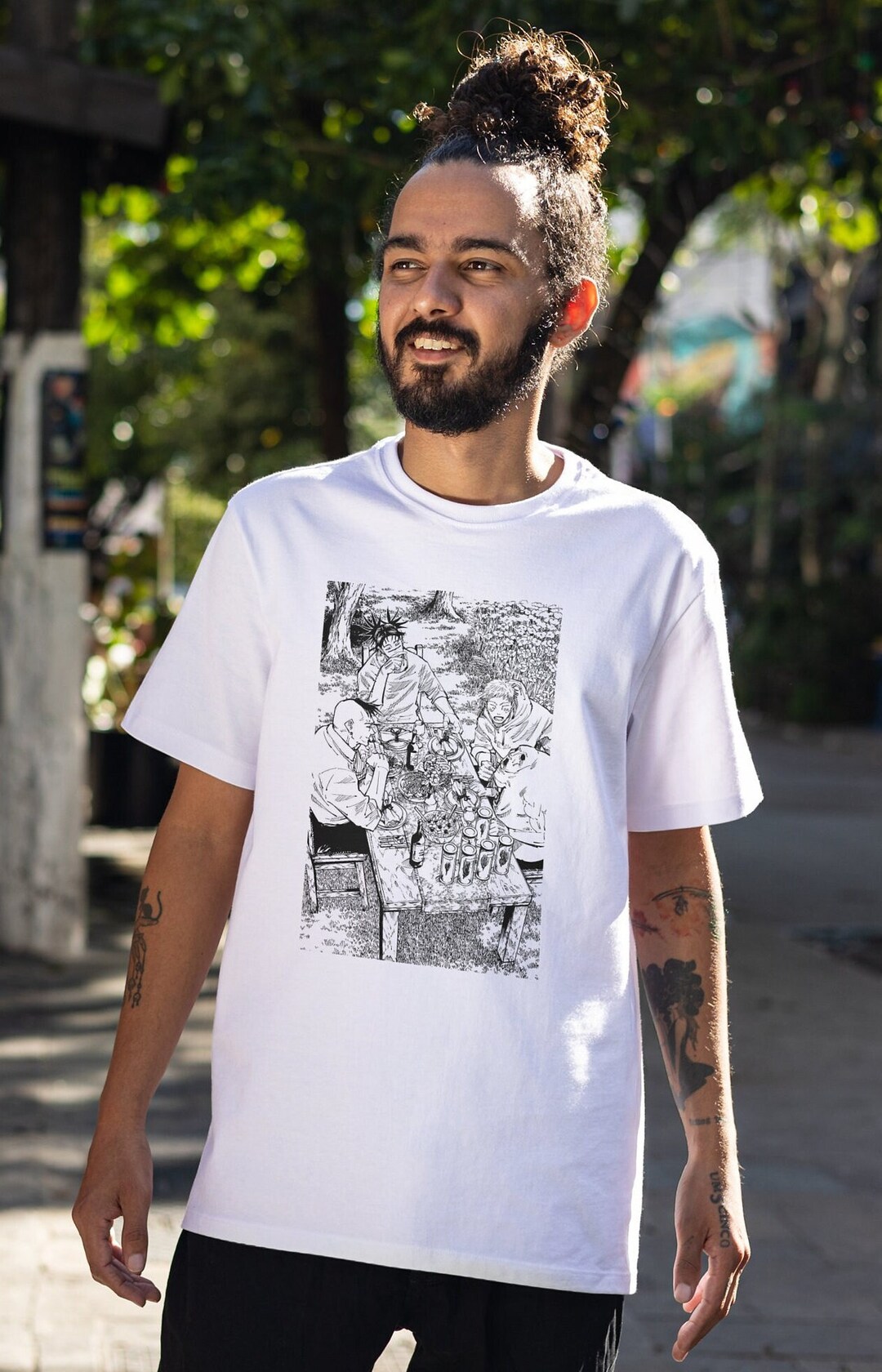 JUJUTSU KAISEN Brother Picnic Scene Tshirt Manga Panel JJK Gift T Shirt ...