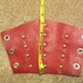 Red Leather Bracers pr With 3 Rows of Spots small Size - Etsy