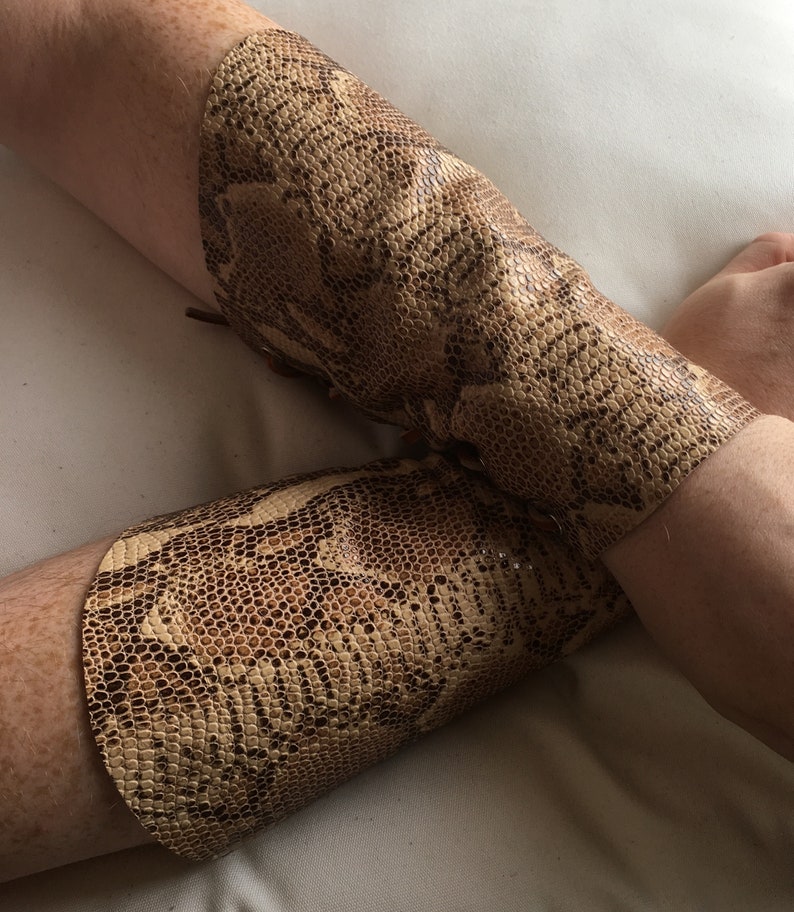 Large Pair of BEIGE PYTHON SNAKE Printed Textured Italian - Etsy