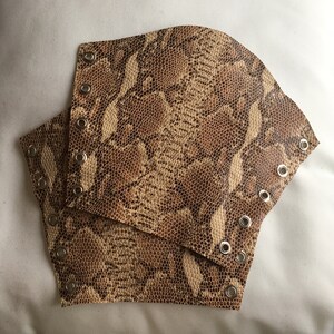 Large Pair of BEIGE PYTHON SNAKE Printed Textured Italian - Etsy