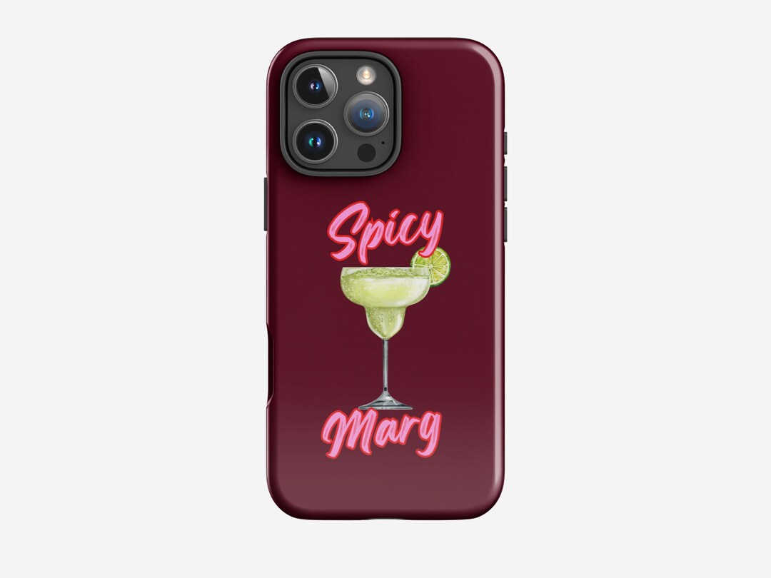 Spicy Marg iPhone Case – Pink Aesthetic Cocktail Cover | Fun Summer ...