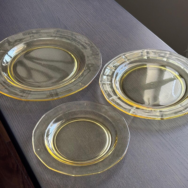 Yellow Glass Plate - Etsy