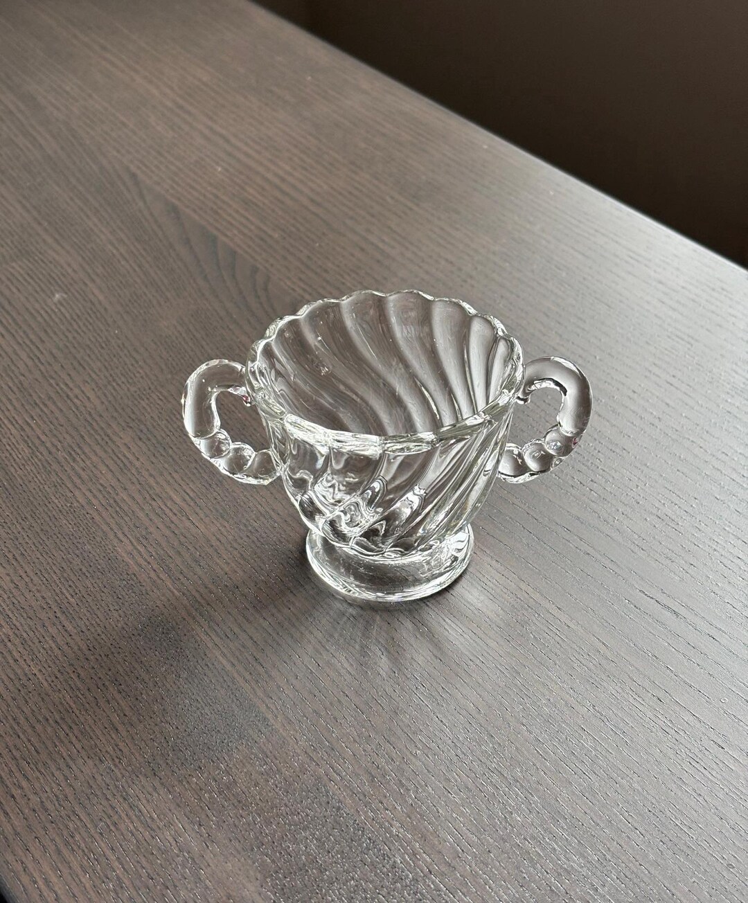Fostoria Vintage Glassware Colony Swirl Pattern Single Glass Sugar Bowl ...
