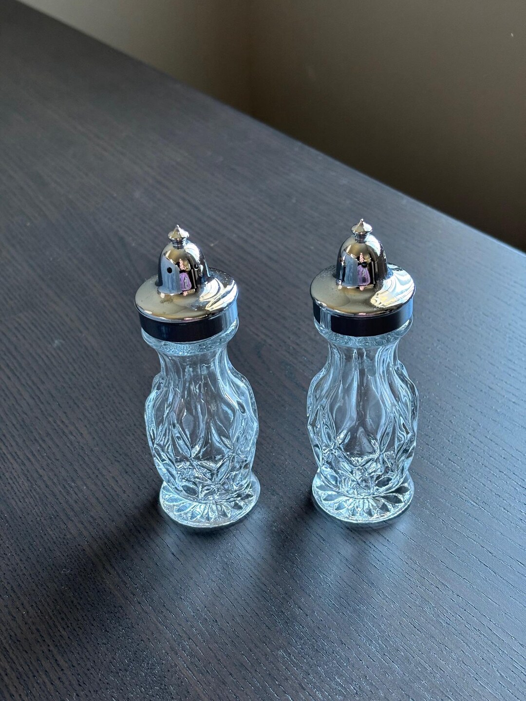 Anchor Hocking Vintage Glassware Crown Point Clear Pressed Glass Salt ...