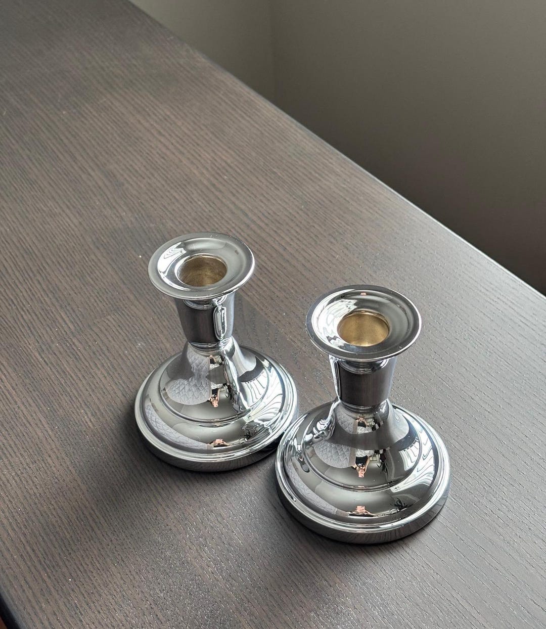Art Deco Farber Bros Candlestick Holders by Krome Kraft - Set of 2 - Etsy