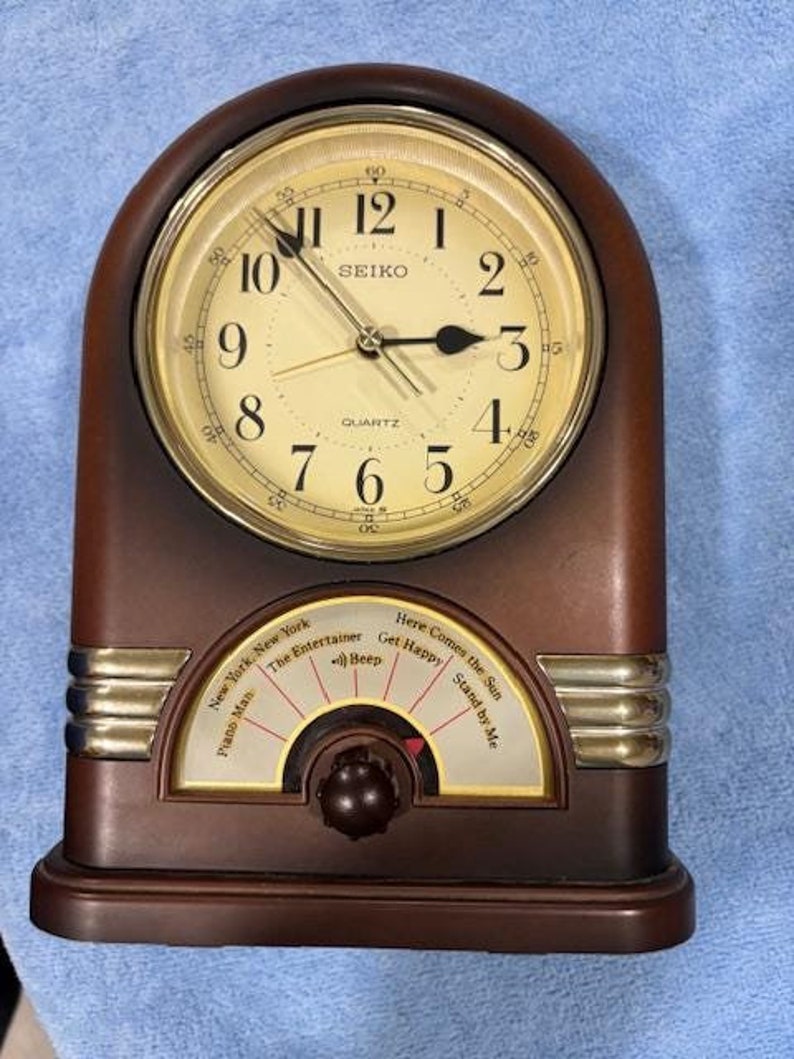 Vintage SEIKO Musical Alarm Clock Plays 6 Tunes - Etsy