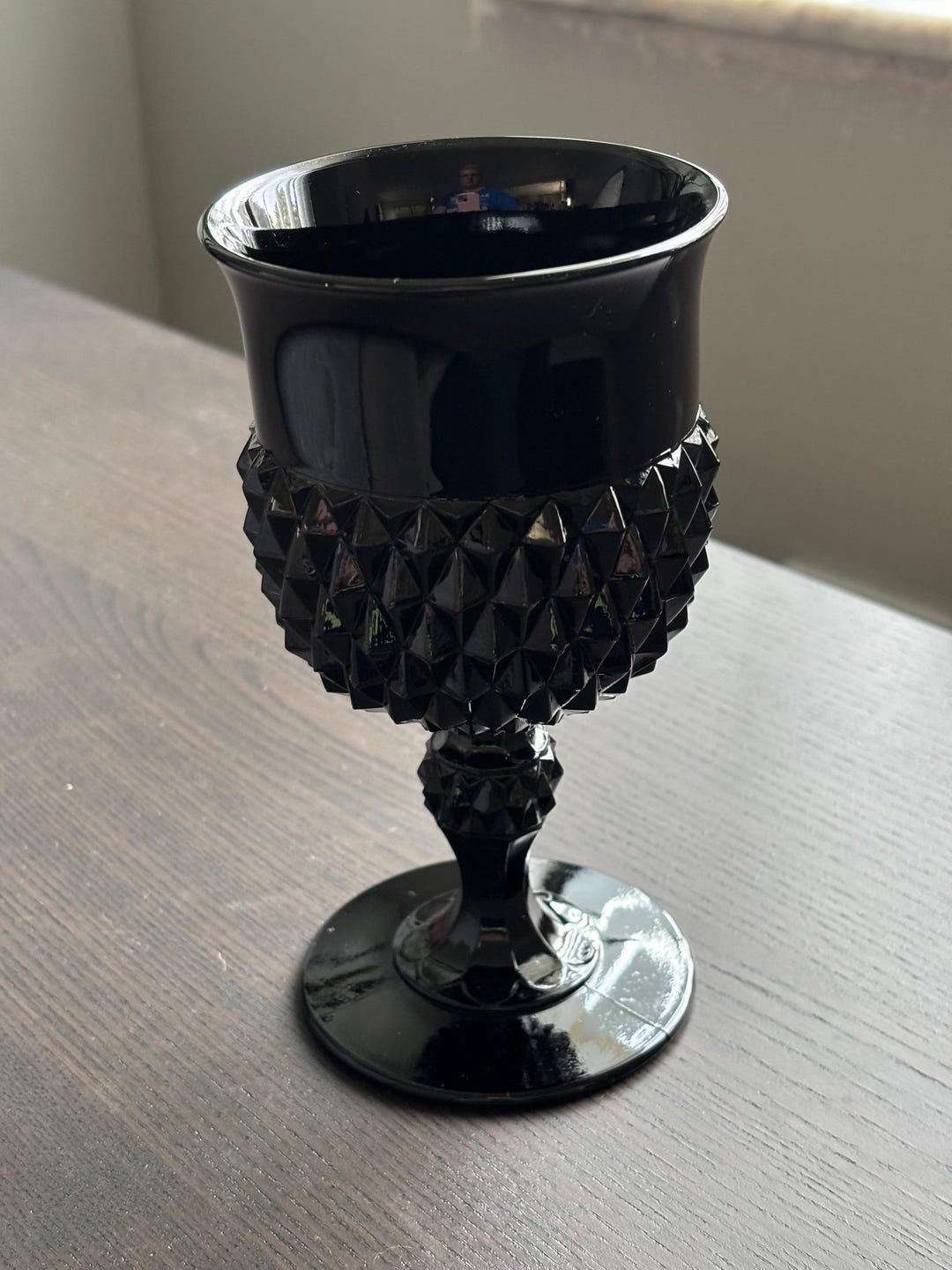 Tiara Cameo Black Diamond Point Vintage Water Goblet - Single Piece - Etsy