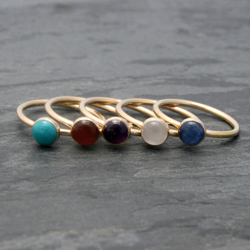 Gemstone Gold Ring - Etsy