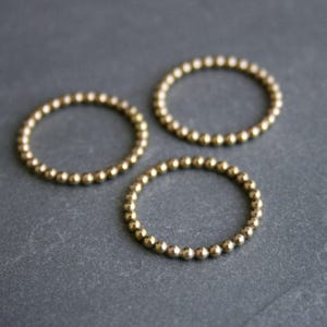 14k Gold Fill Bead Rings, Set of Three Stacking Rings, 3 Stackable High ...