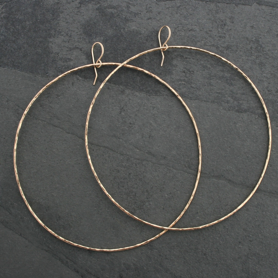 Extra Extra Extra Large 14k Gold Filled Eternity Hoop Earrings ...