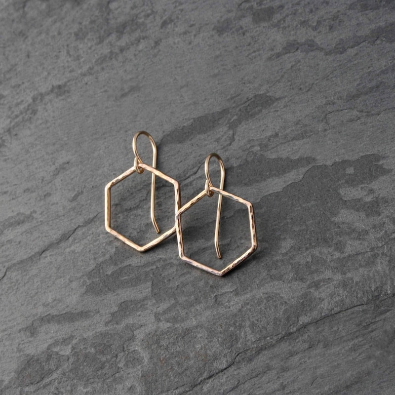 Hexagon Hoop - Etsy