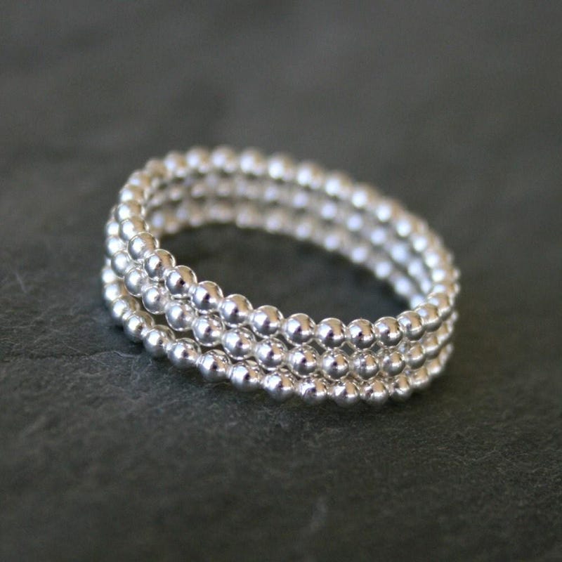 Silver Ring Stack - Etsy