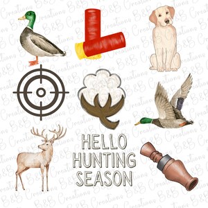 Hello Hunting Season PNG Boy Kids Deer Mallard Bullseye PNG Sublimation ...