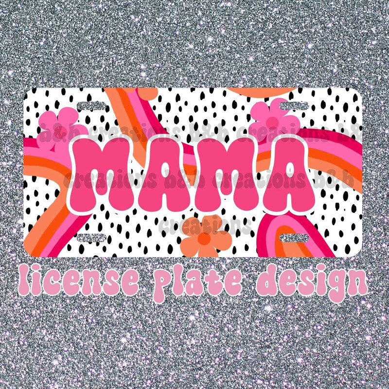 Floral License Plate - Etsy