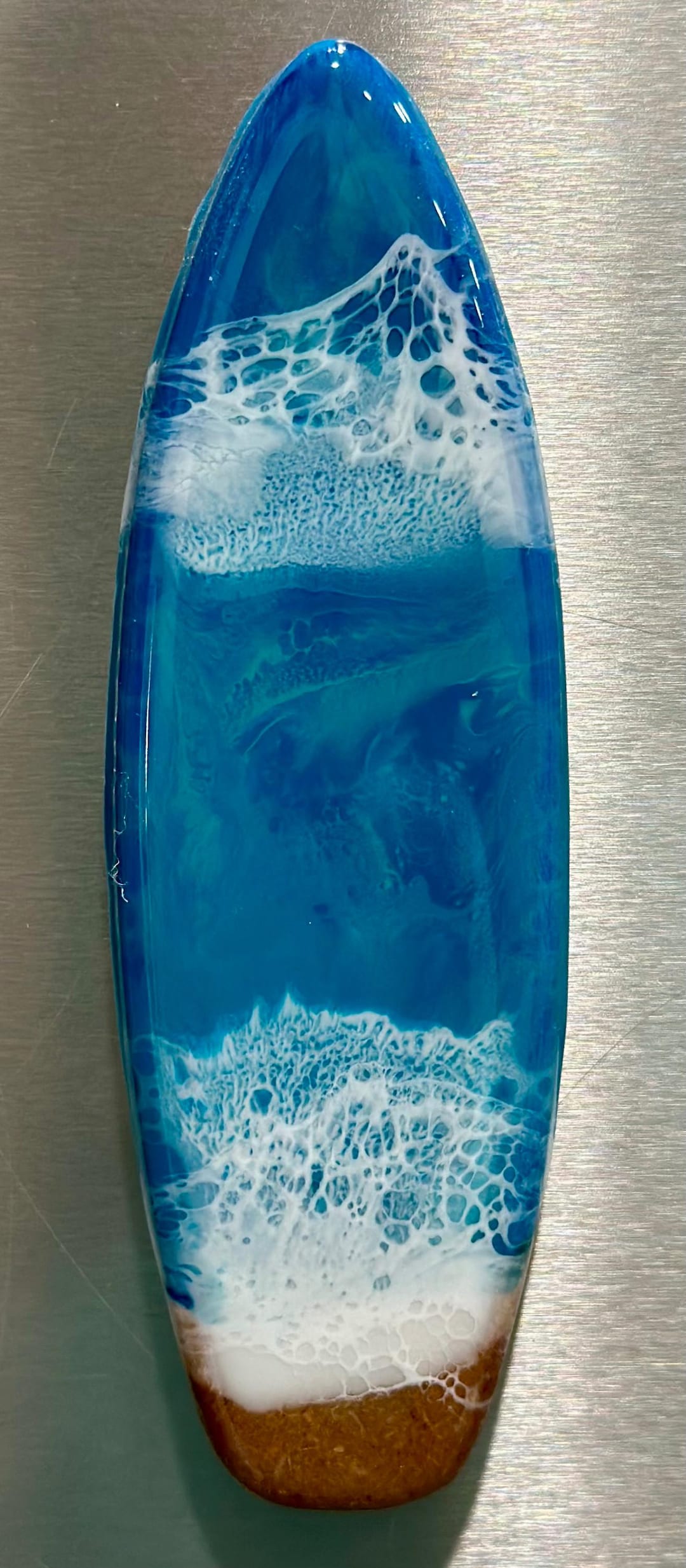 Mini Surfboard Ocean Magnet Beach Resin Art Coastal Fridge Decor ...