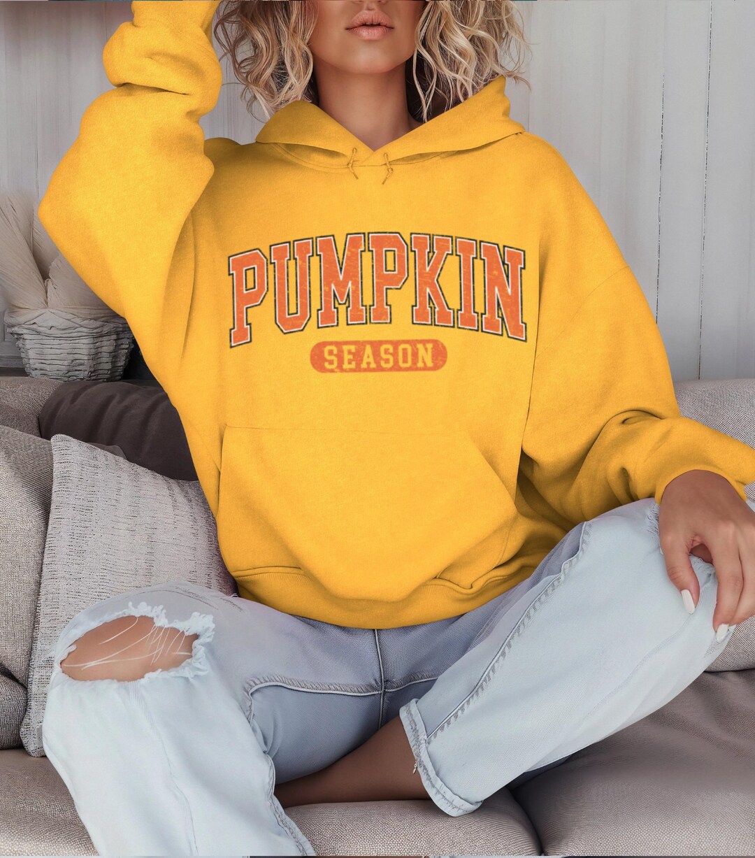 Retro Pumpkin Season Hoodie, Cute Fall Hoodie, Thanksgiving Gift ...