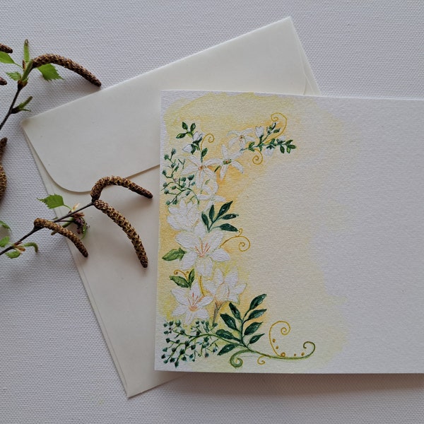 Hand Painted Card - Etsy