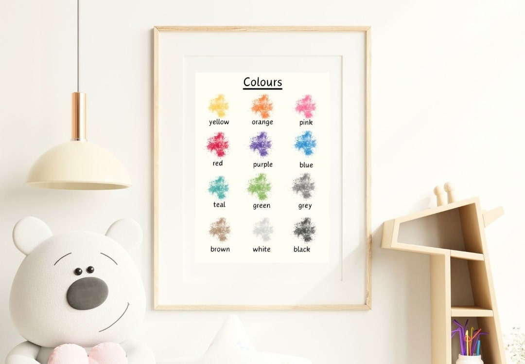 Colours Educational Poster for Young Children | Colors Poster Printable ...