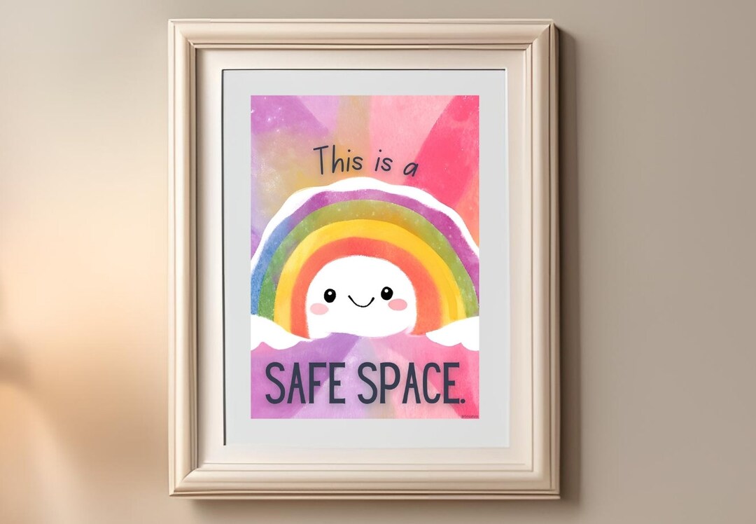 Safe Space Poster Printable, Feelings Poster Printable, Inclusive ...