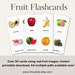 Fruit Flashcards for Kids, Real Fruit Images, Digital Download A4 ...