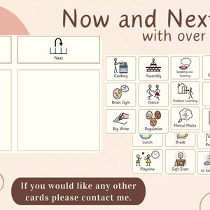 Now & Next Board With Cards, Visual Timetable for Kids, Digital Print ...