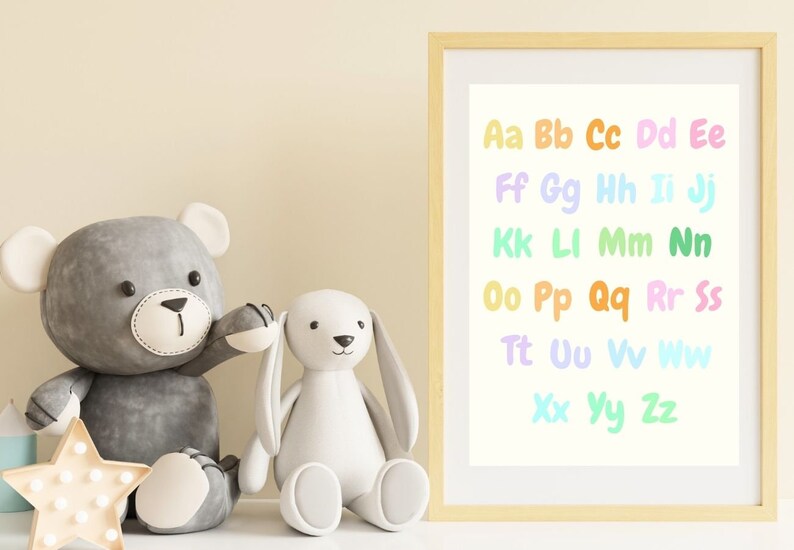 Alphabet Printable Poster for Young Children Educational Posters Pastel ...