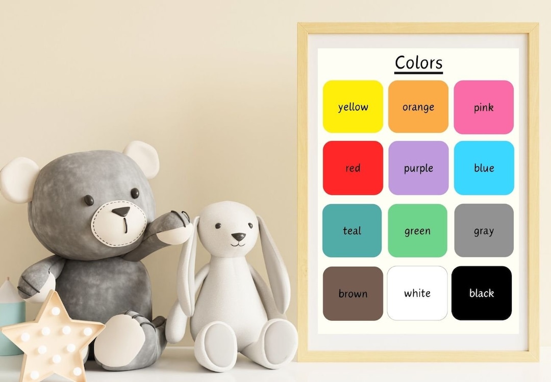 Colours Educational Poster for Young Children | Colors Printable ...