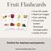 Fruit Flashcards for Kids, Real Fruit Images, Digital Download A4 ...