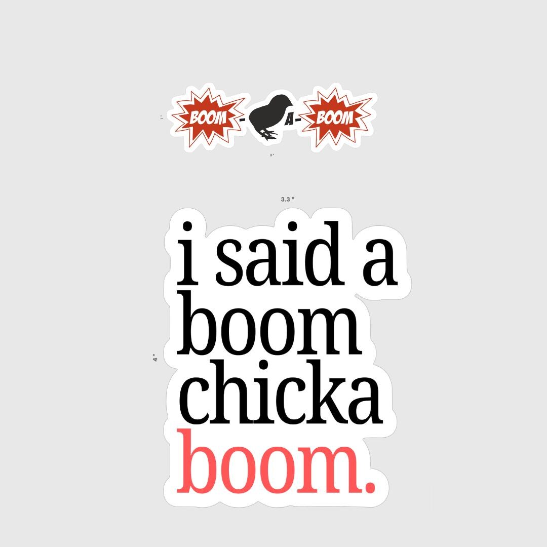 2 Pack- Summer Camp Sticker, Boom Chicka Boom, Camp Song, Nalgene ...