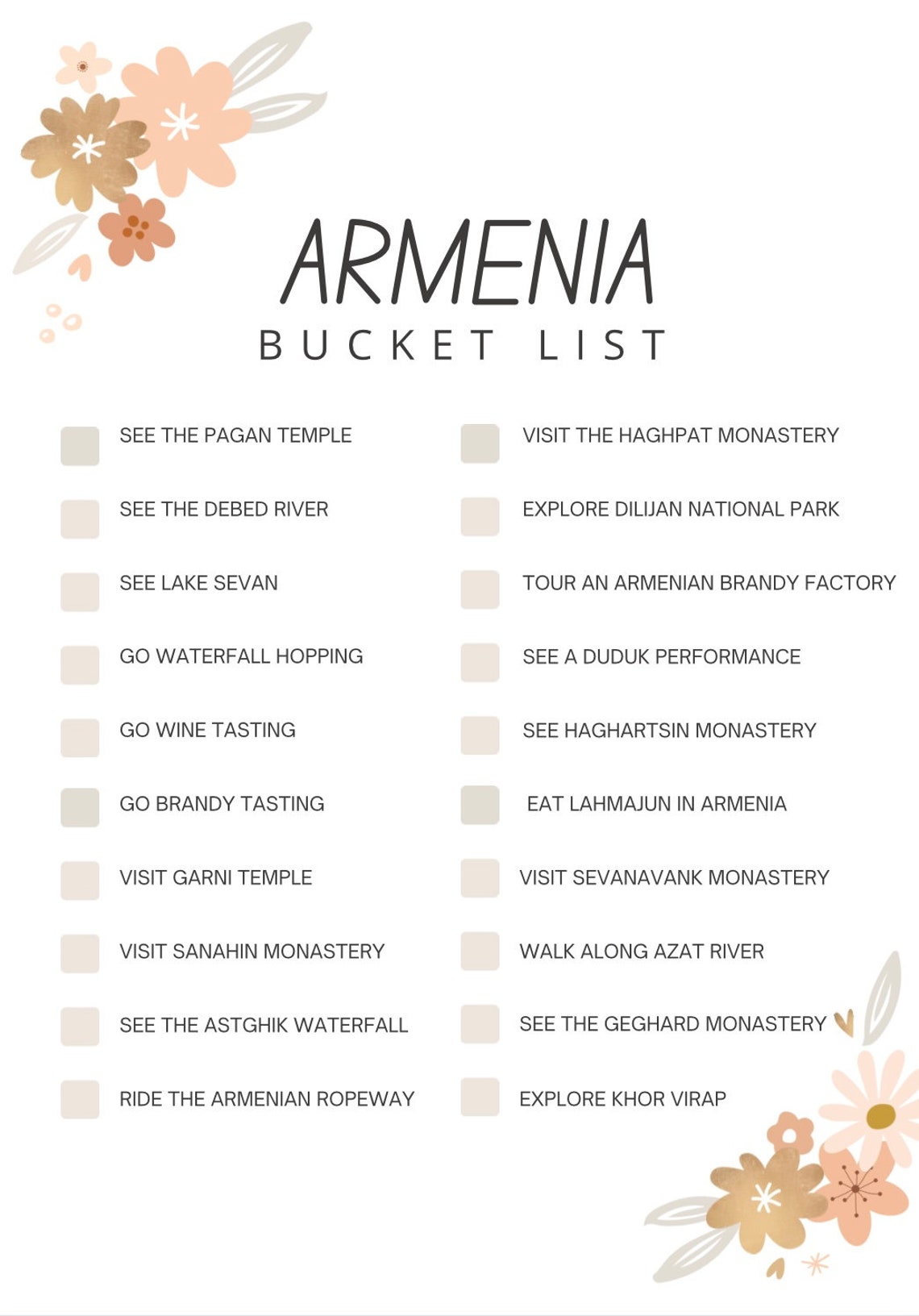 Ultimate Bucket List Digital Download - Etsy