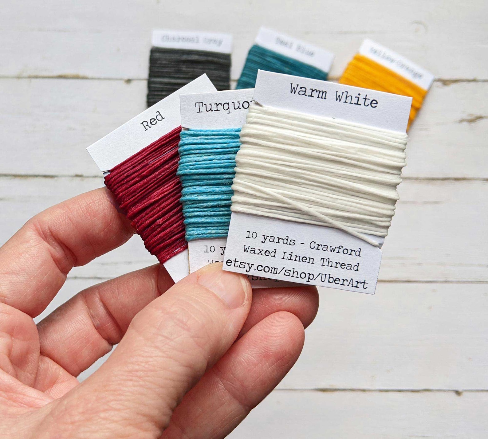 10 Yards Crawford Waxed Linen Thread 4 Ply Choose a Color - Etsy