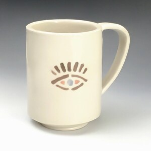 Handmade Pottery Coffee Mug, Evil Eye Talisman - Etsy