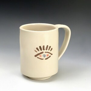 Handmade Coffee Mug, Eye Mug, Pottery Mug, Evil Eye Talisman, Coffee ...